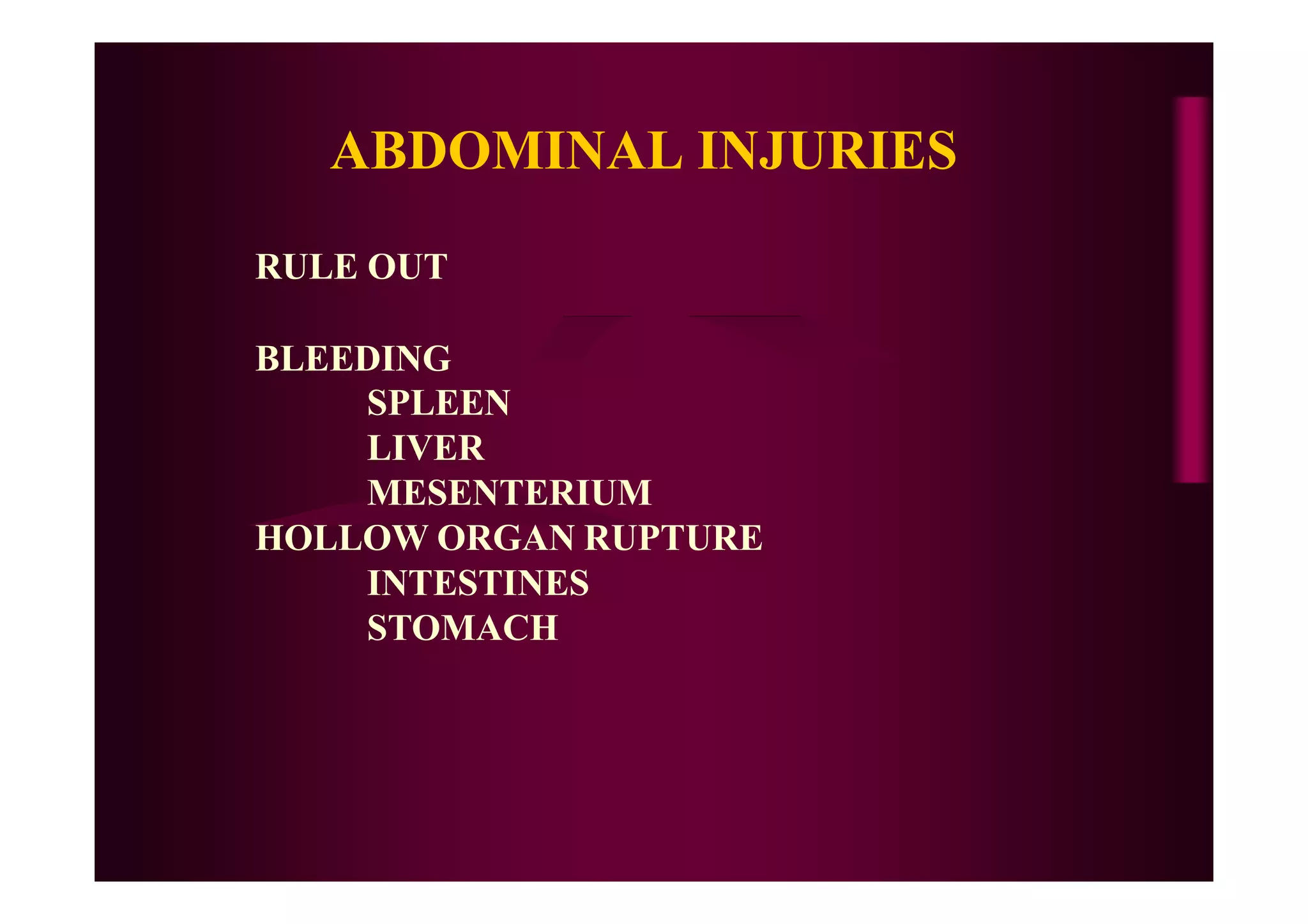 Chest and abdominal trauma | PPTX