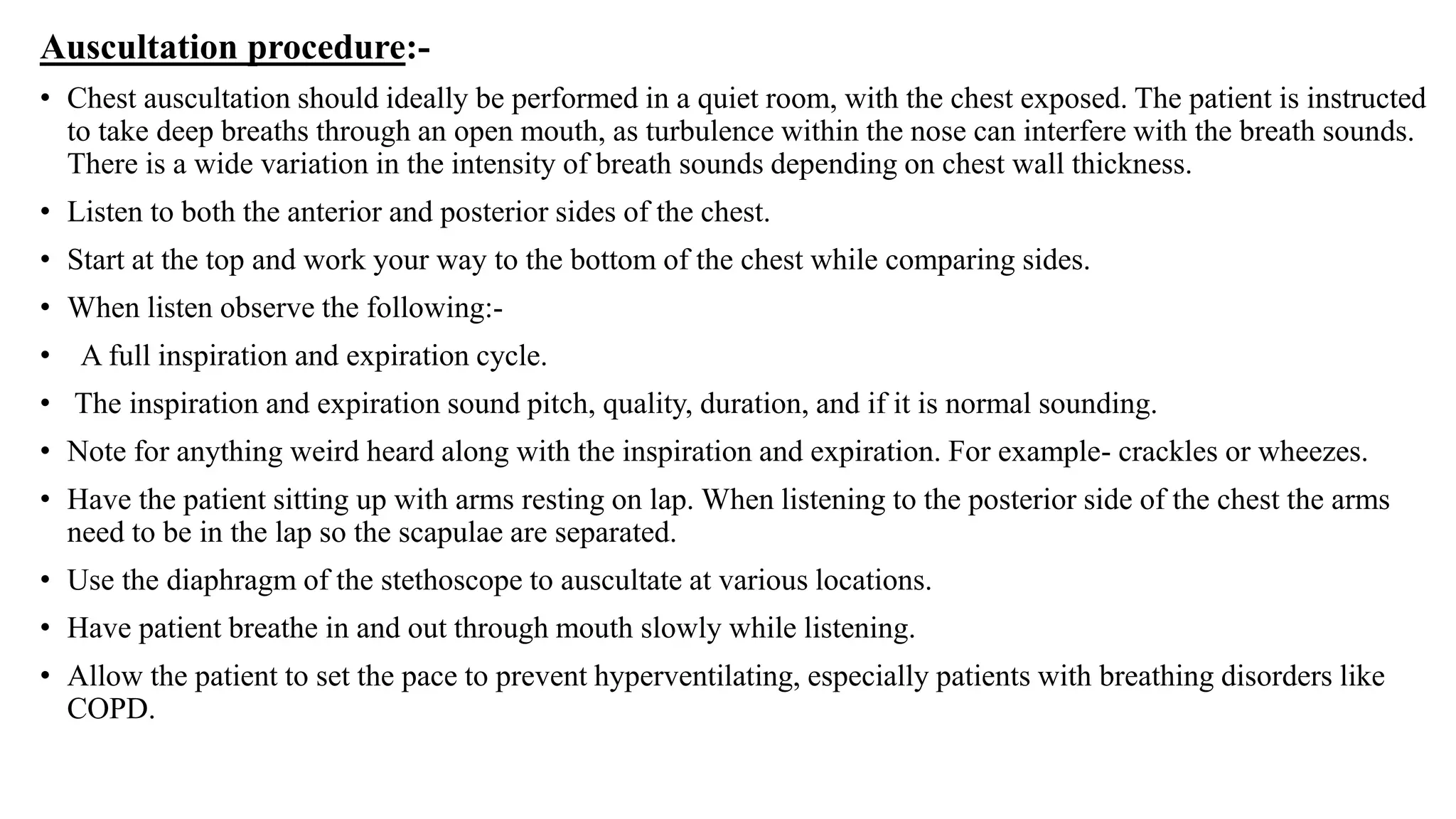 Chest auscultation | PPTX