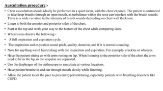 Chest auscultation | PPTX