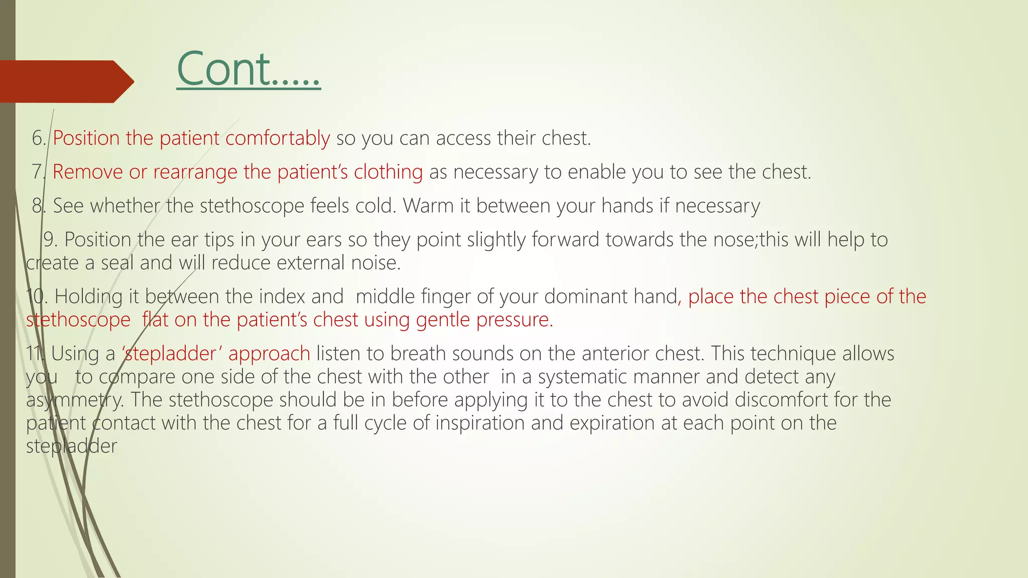 Chest auscultation & lung sounds assessment for nurses | PPTX