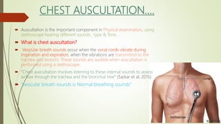 Chest auscultation & lung sounds assessment for nurses | PPTX