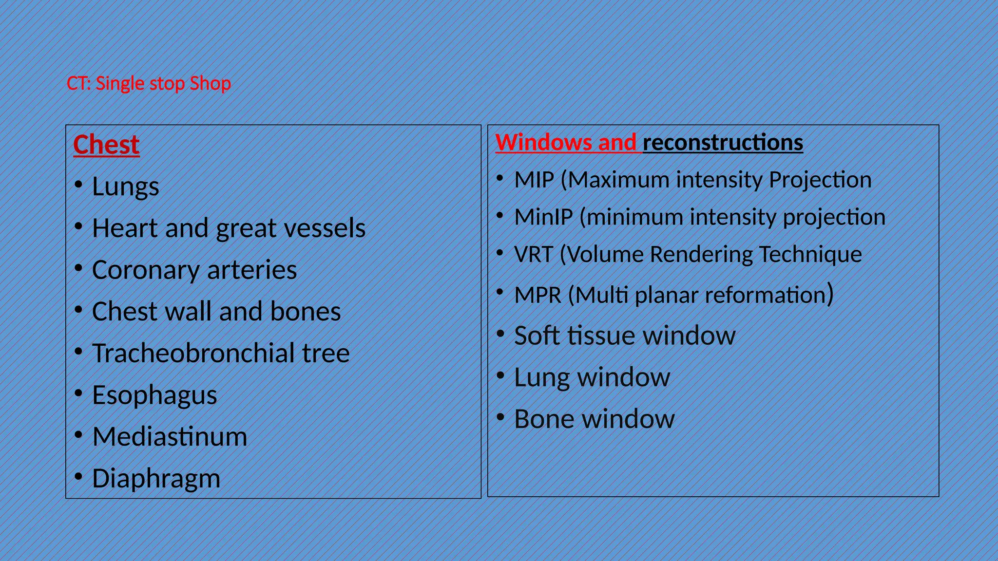 CHEST CT SCAN PRESENTATION FOR NEW RADIOGRAPHERS AND CT SCAN ...