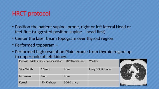 CHEST CT SCAN PRESENTATION FOR NEW RADIOGRAPHERS AND CT SCAN ...