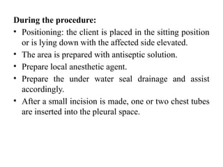 chest drain to recover the pulmonary edema. | PPT