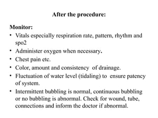 chest drain to recover the pulmonary edema. | PPT
