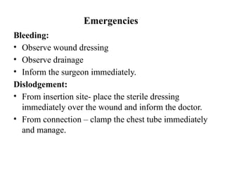 chest drain to recover the pulmonary edema. | PPT