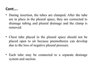 chest drain to recover the pulmonary edema. | PPT