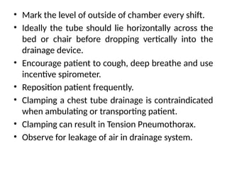 Chest Drainage.pptx..................... | PPTX | Lung and Respiratory ...