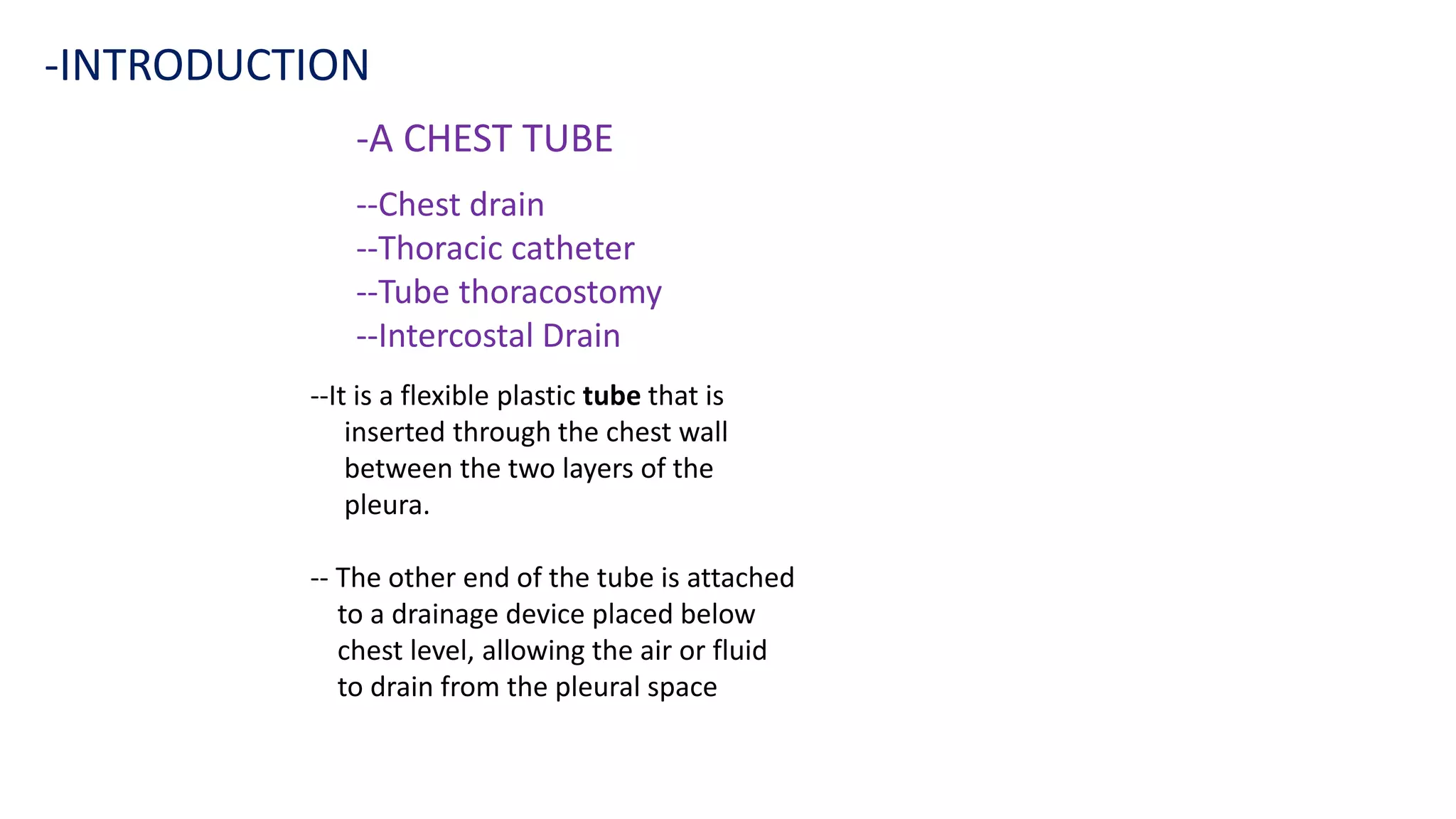 Chest drains. | PPTX