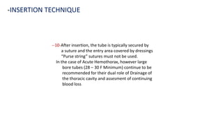 Chest drains. | PPTX