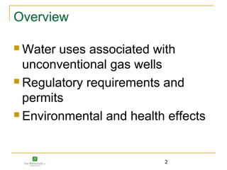 Water Use, Regulations and Effects | PPT