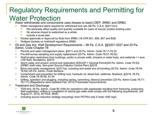 Water Use, Regulations and Effects | PPT