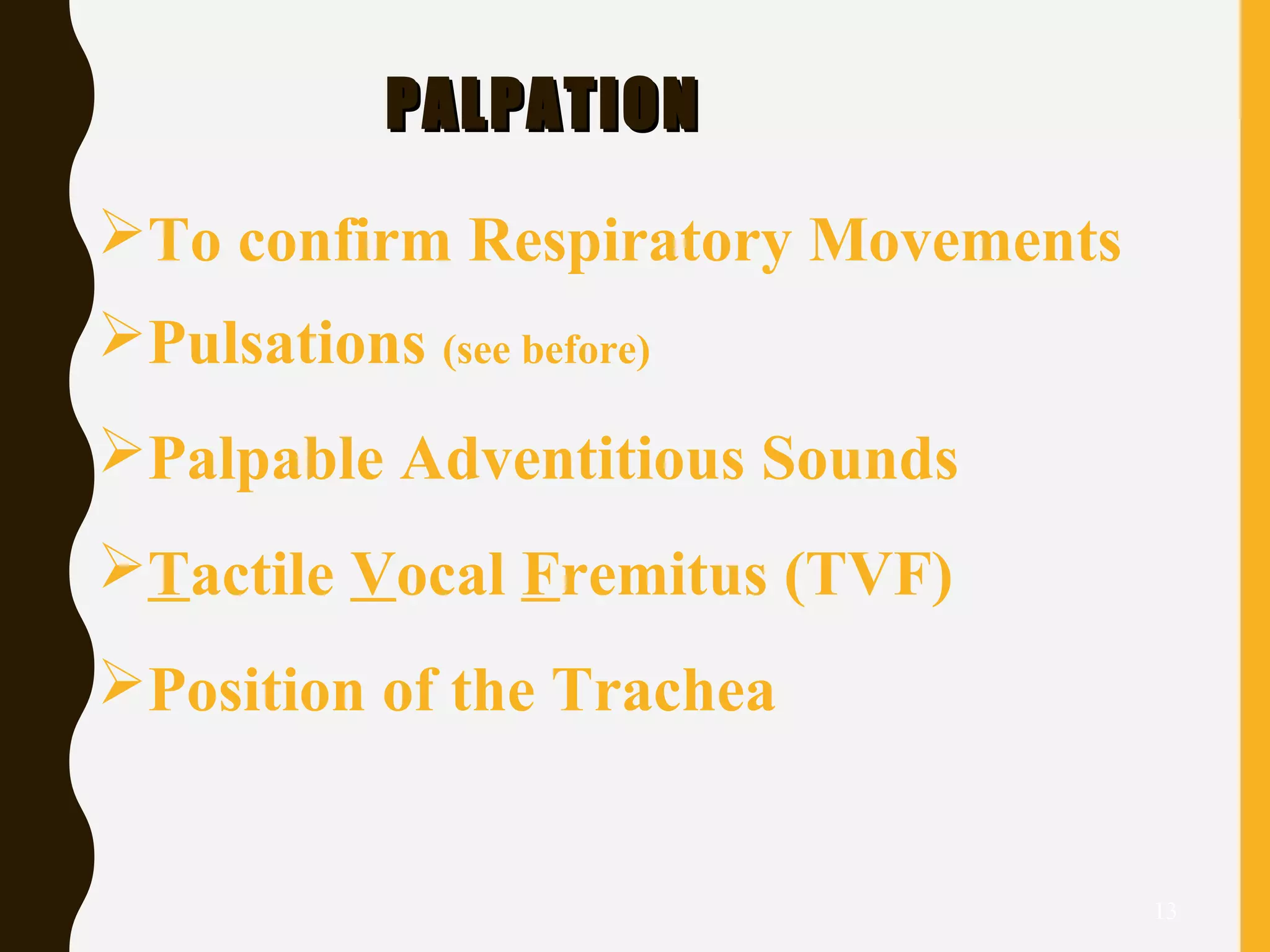 Chest examination | PPT