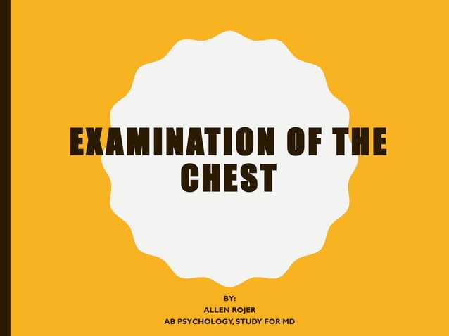 Chest examination | PPT