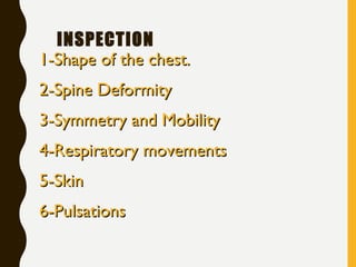 Chest examination | PPT