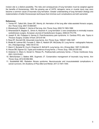 Acquired Anterior Thoracic Lung Herniation and Repair: A Rare Case and ...