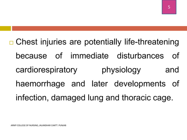 chest injuries and its treatment and nursing management .pptx | Death ...