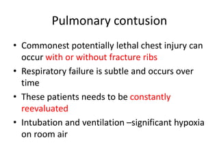 chest injuries and the patient management | PPTX