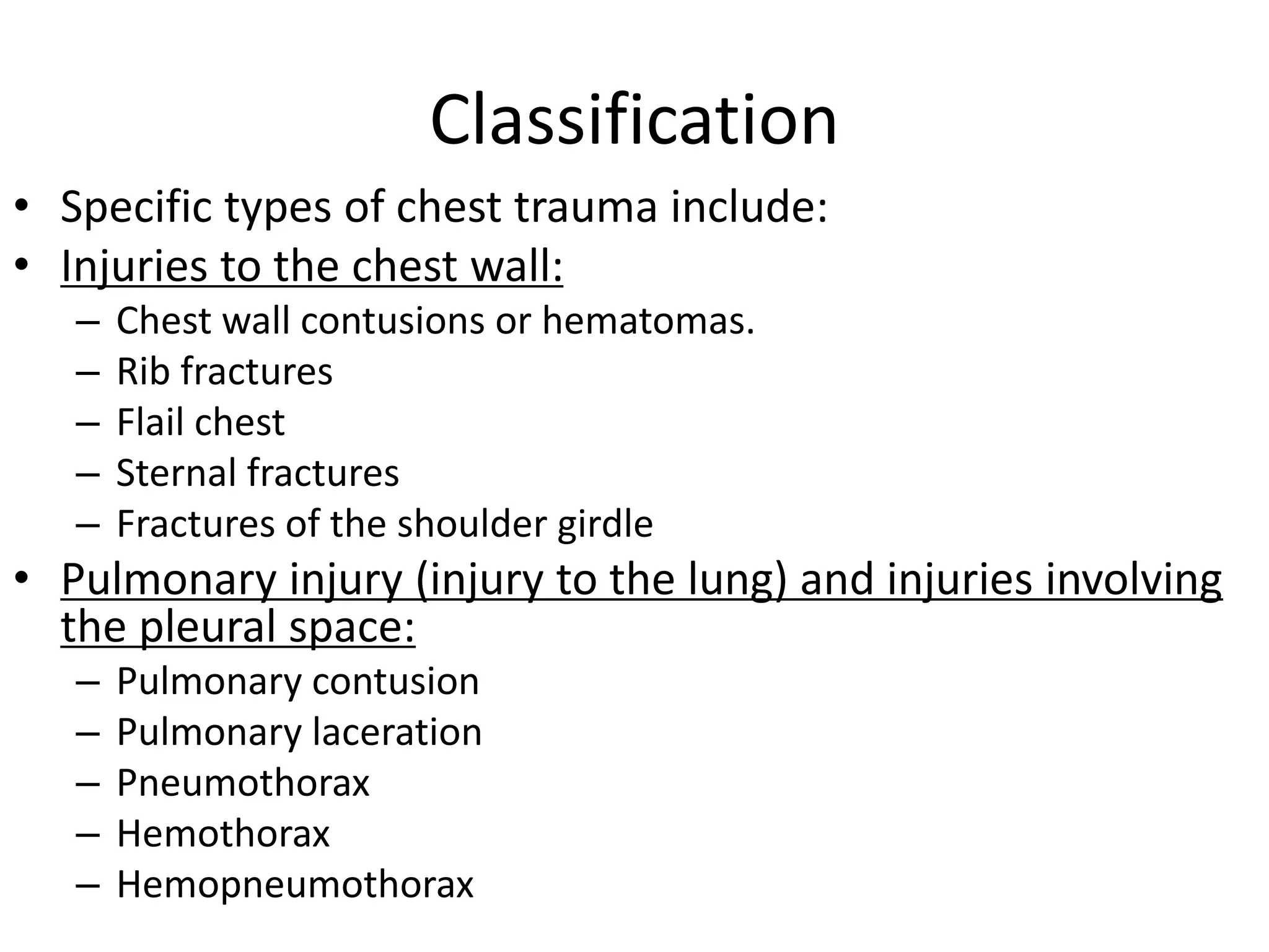 A very short description on Chest injury | PPT | Death, Injury, or ...