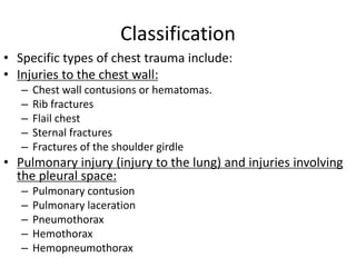 A very short description on Chest injury | PPT | Death, Injury, or ...
