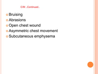 Chest injury and nursing care | PPTX
