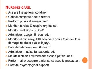 Chest injury and nursing care | PPTX