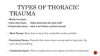 chest injury.pptx, hemothorax# pneumothorax # management | PPTX