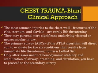 CHEST INJURY- BLUNT- Trauma Surgery | PPT