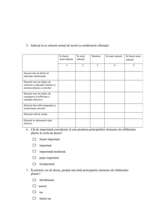 Chestionar 110603062623-phpapp02 | PDF