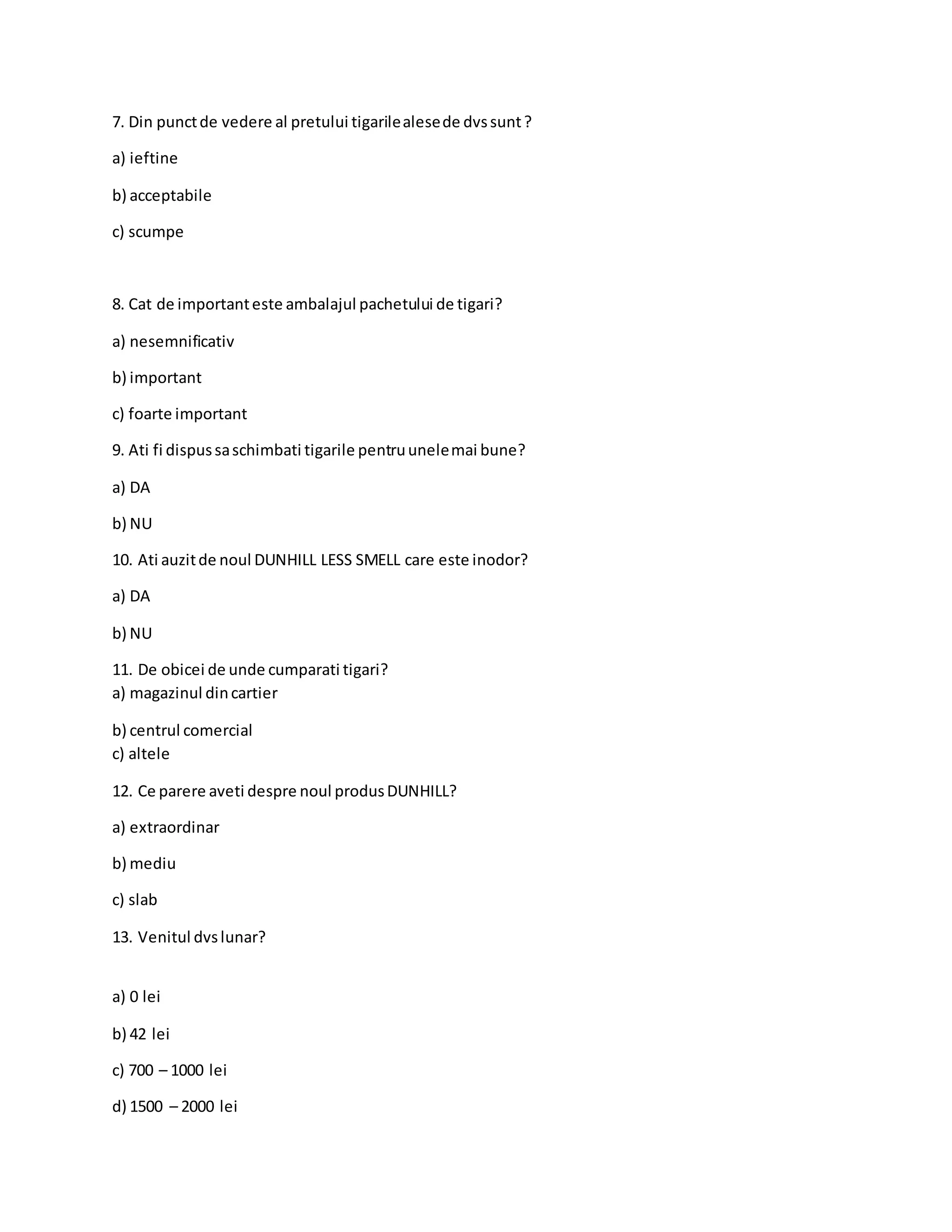 Chestionar | DOCX