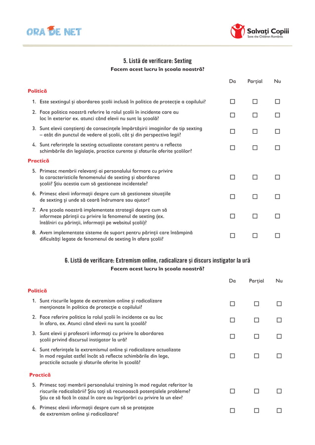 Chestionar autoevaluare-e-safety | PDF