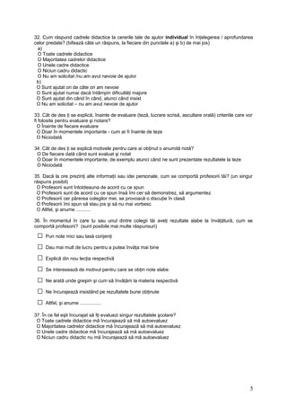 Chestionar elevi | DOC