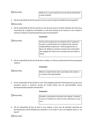 Chestionar feedback fiv 1 promed system_chestionar testare | PDF