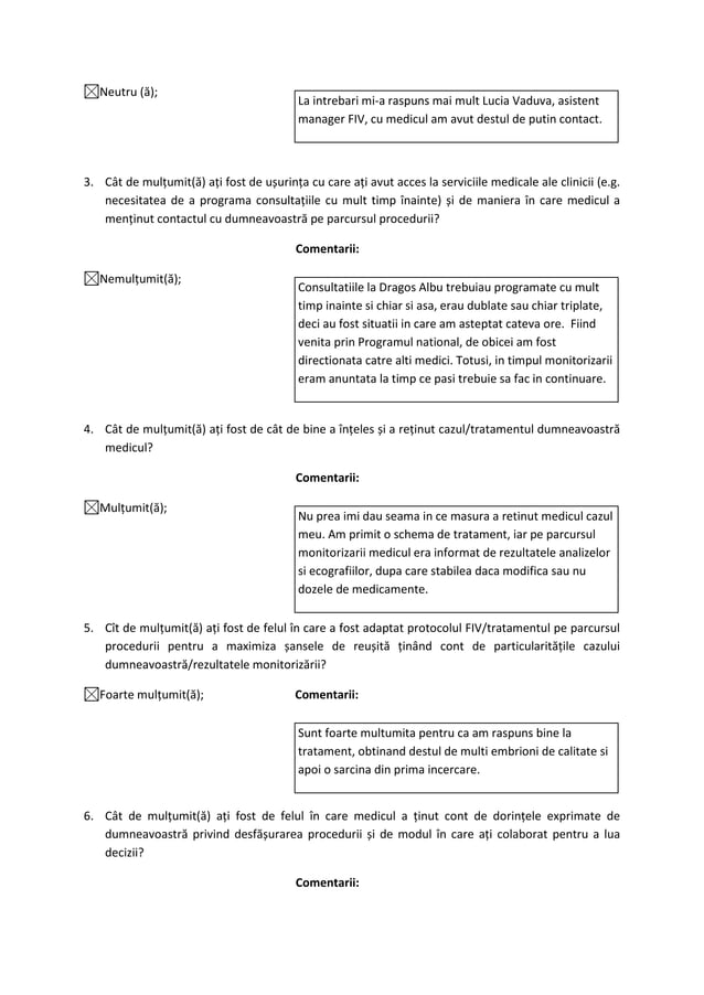 Chestionar feedback fiv 3 med_life_formular testare | PDF