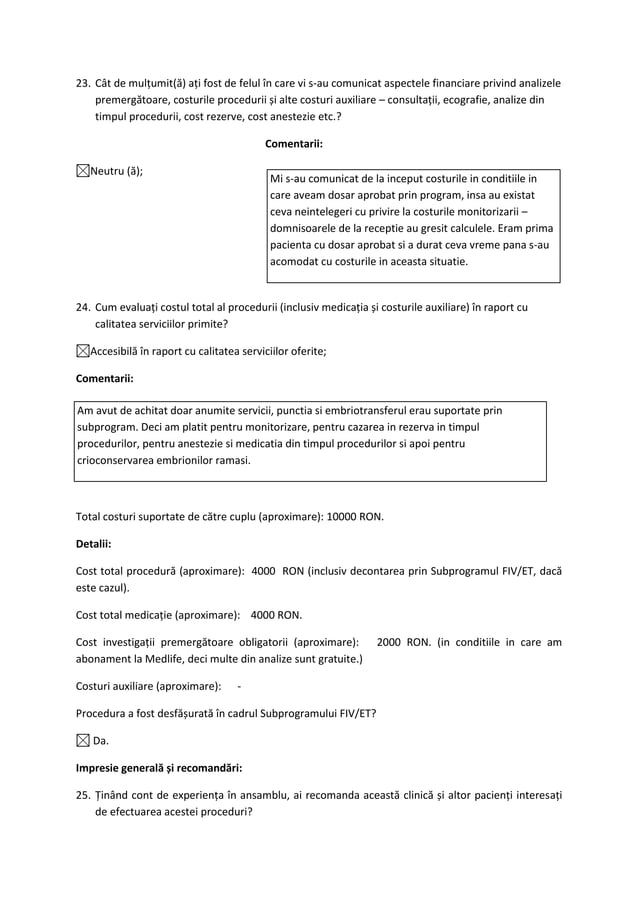 Chestionar feedback fiv 3 med_life_formular testare | PDF