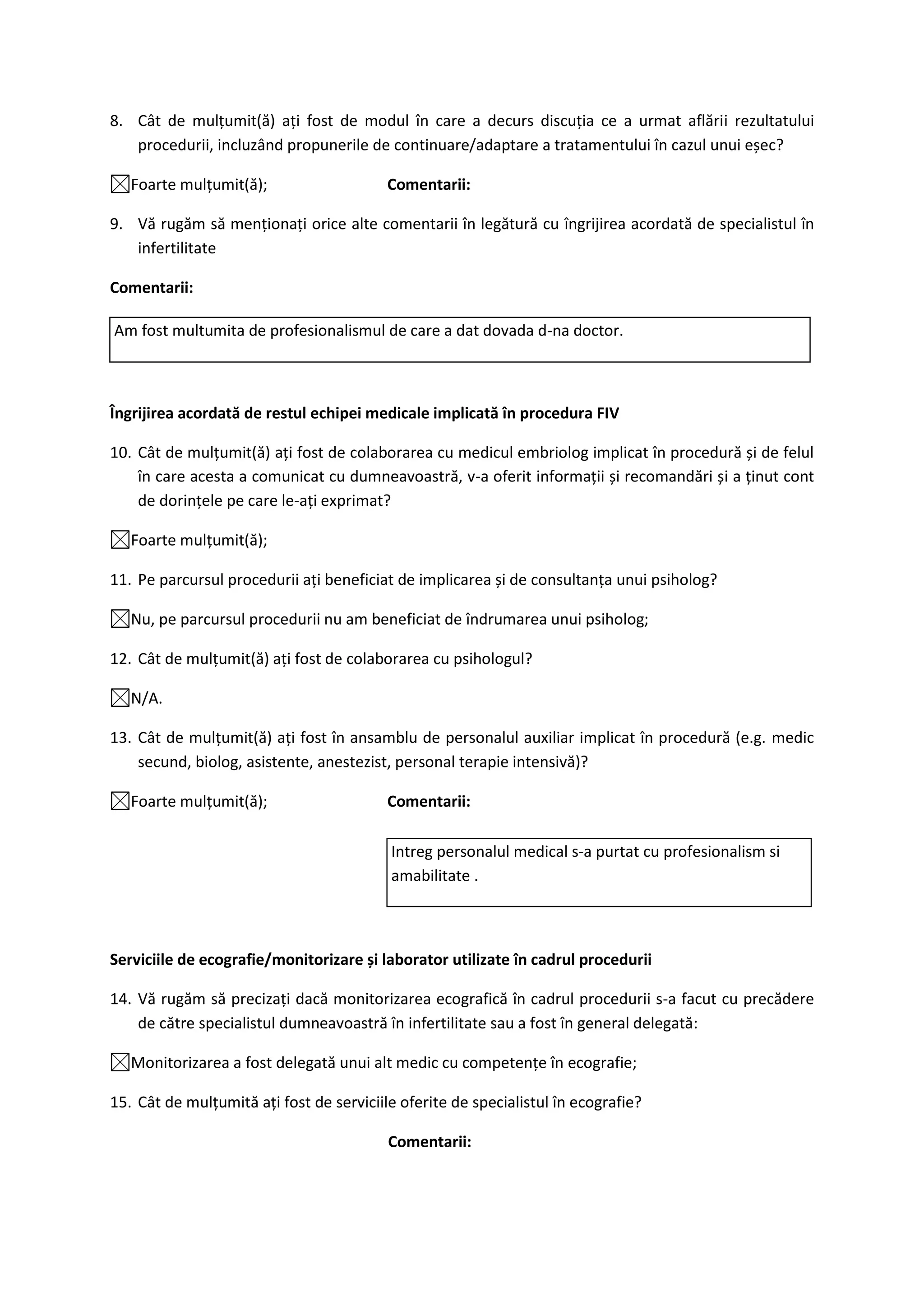Chestionar feedback fiv 4 promed system | PDF