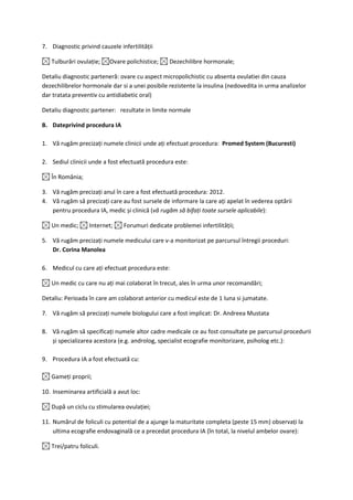 Chestionar feedback ia 1 promed system | PDF