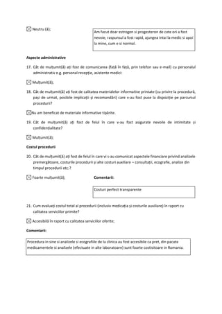 Chestionar feedback ia 1 promed system | PDF