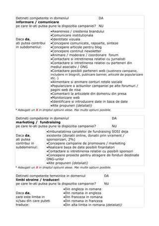 Chestionar membri SOS Infertilitatea | PDF