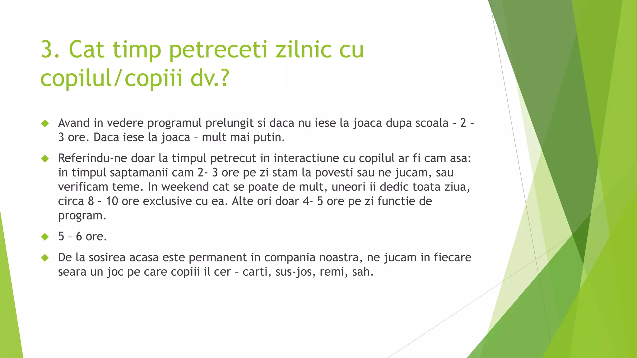 Chestionar pentru parinti | PPTX
