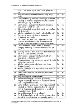 Chestionar referitor la stiluri de invatare phare | PDF