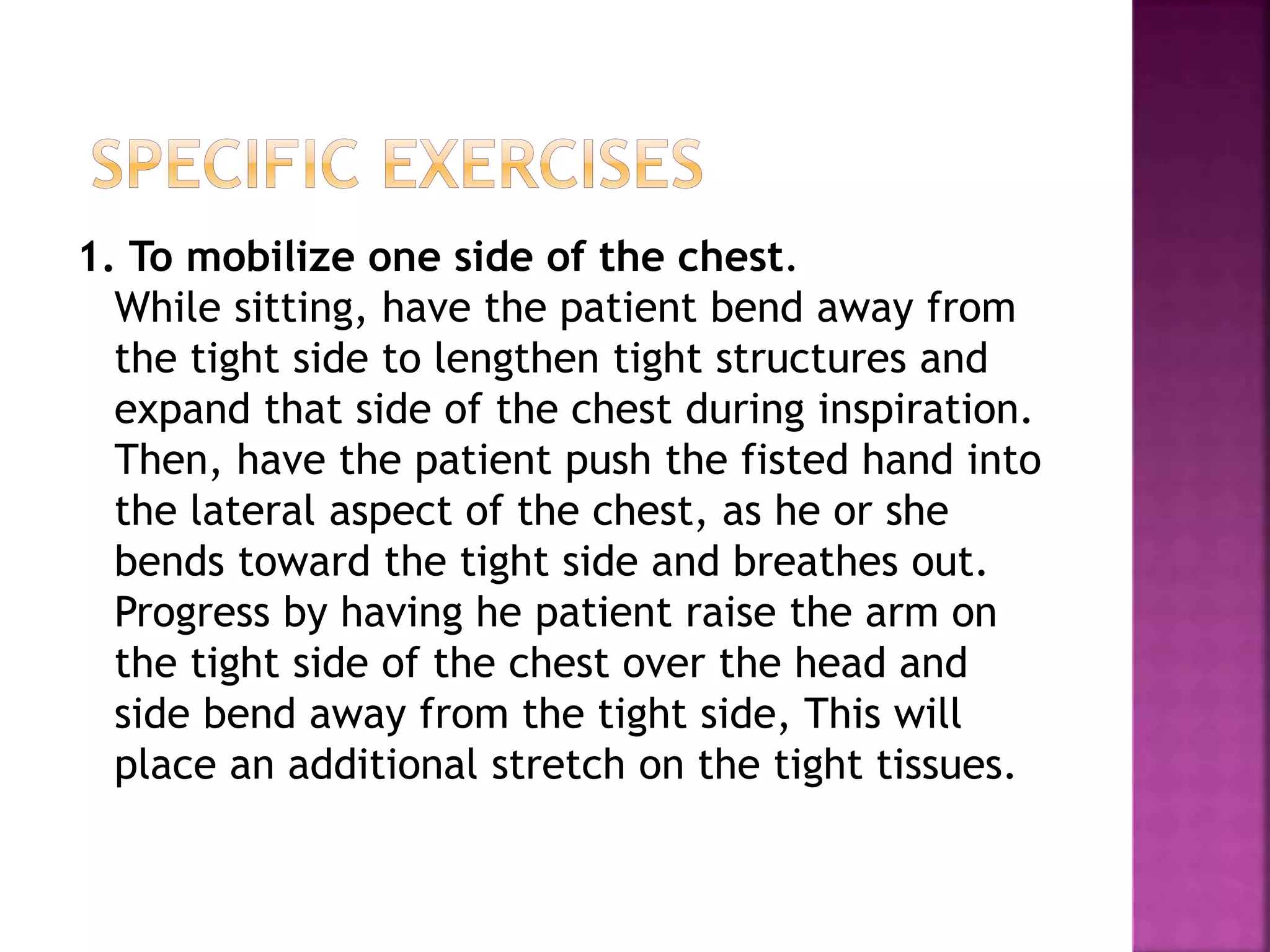 Chest mobilization techniques | PPTX