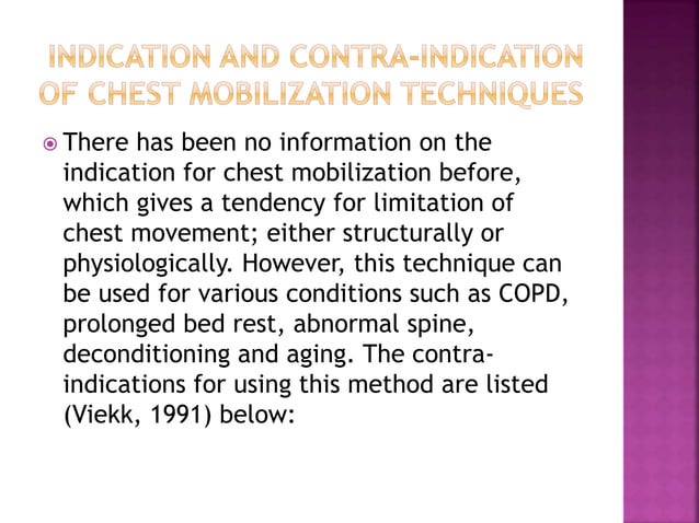 Chest mobilization techniques | PPTX | Physical Therapy | Wellness