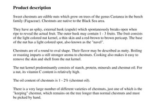 Chestnuts : Packing, Transporting And Risk Factors | PDF