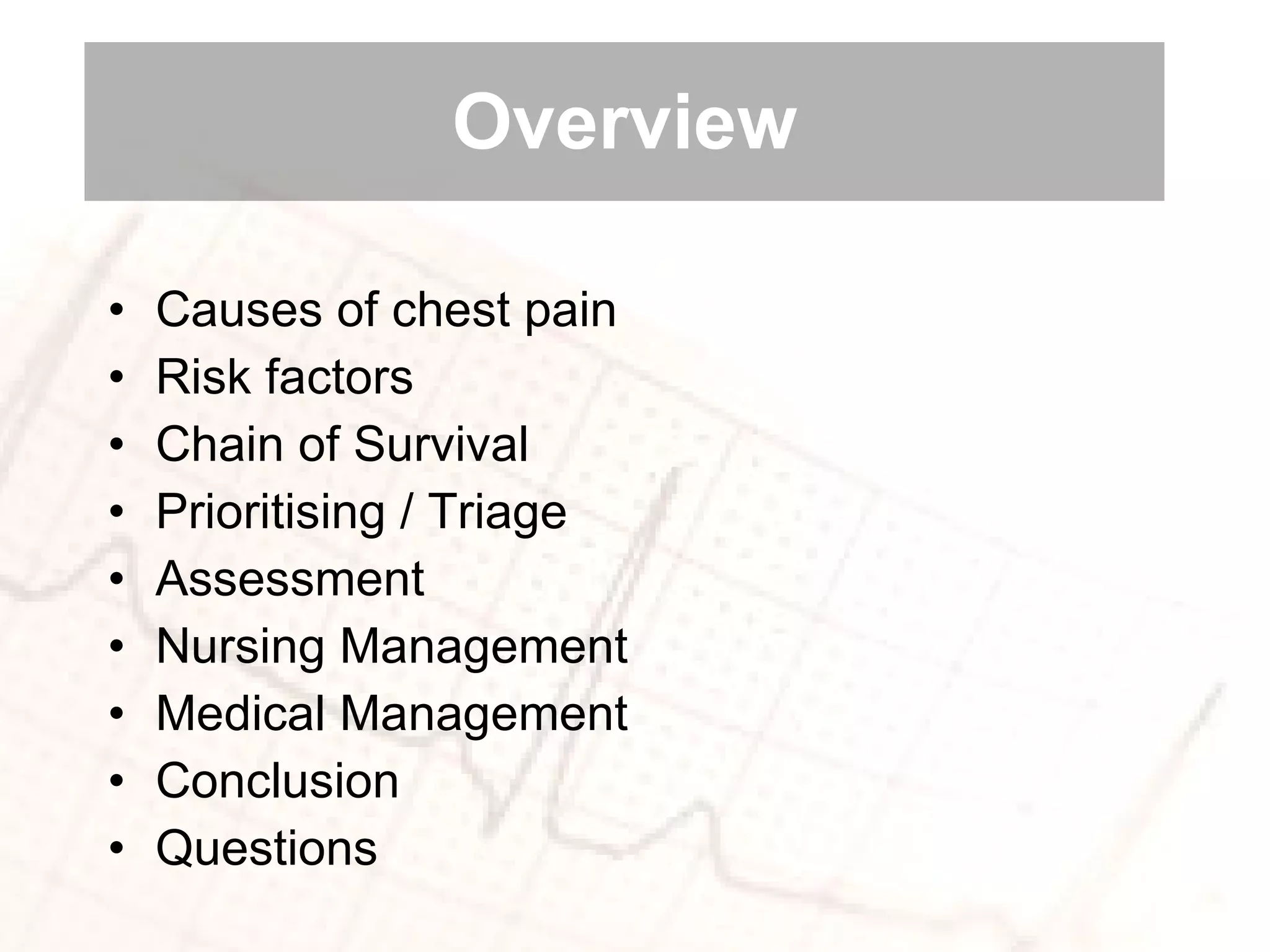 Chest pain: nursing assessment and management | PPT