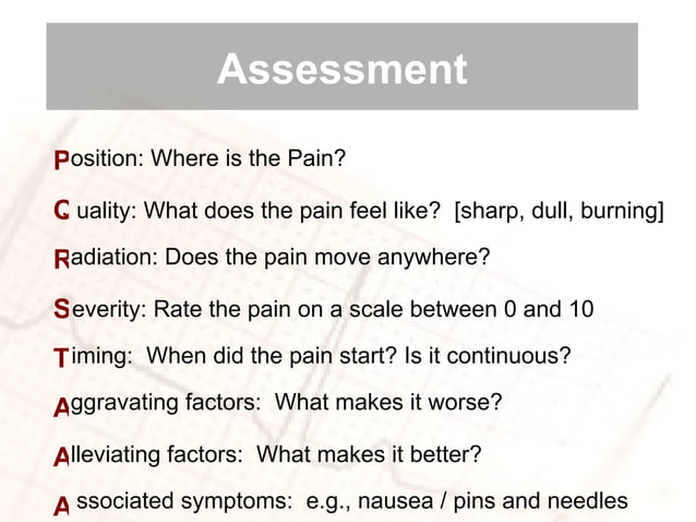 Chest pain: nursing assessment and management | PPT