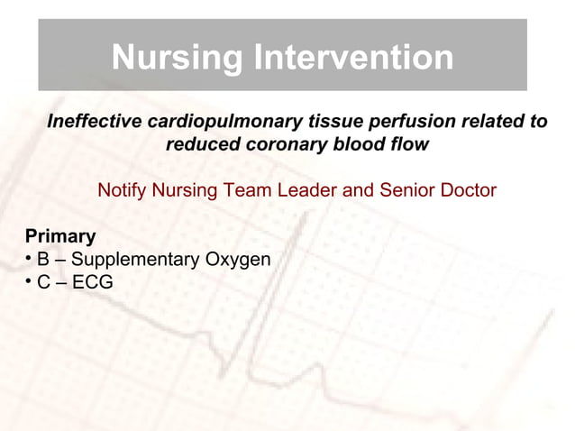 Chest pain: nursing assessment and management | PPT