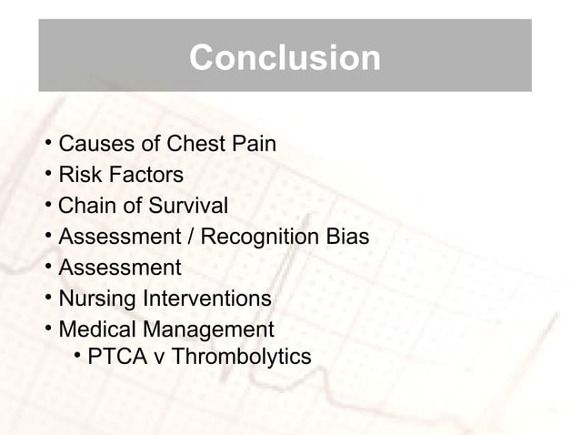Chest pain: nursing assessment and management | PPT