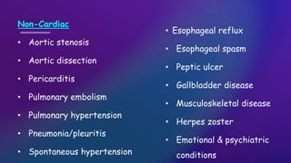 chest pain,Davidson,cardiac chest pain,non cardiac pain | PPTX