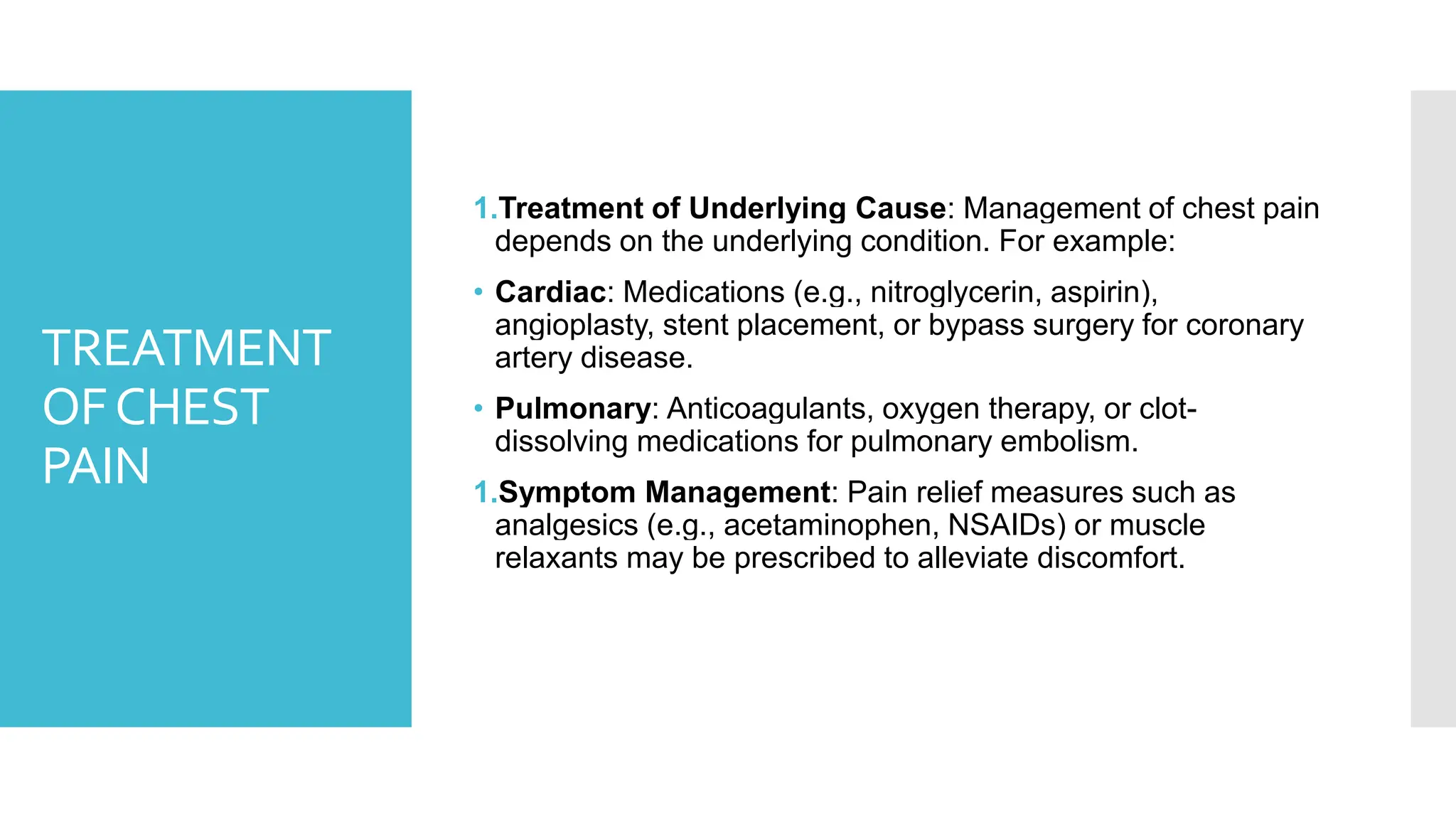 Chest pain :-INTRDUCTION,CAUSES,TREATMENT | PPTX